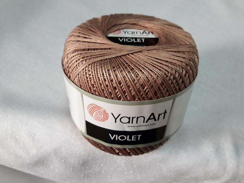 Пряжа нитки для вязания хлопковые виолет ярнарт violet yarnart 100% ...