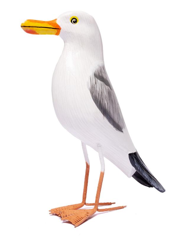 Статуэтка птах чайка деревʼяна висота 30см — ціна 1100 грн у каталозі