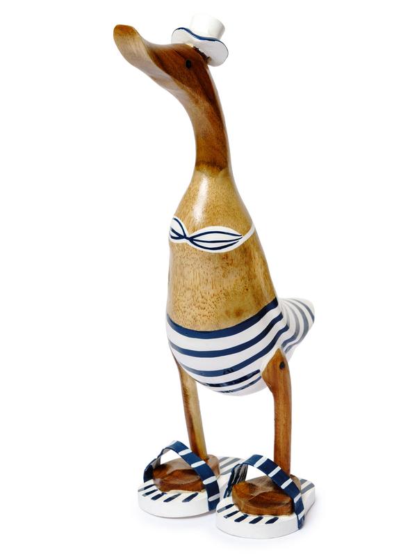 Статуэтка деревянная утка пляжница высота 35см — цена 1550 грн в каталоге Статуэтки Купить