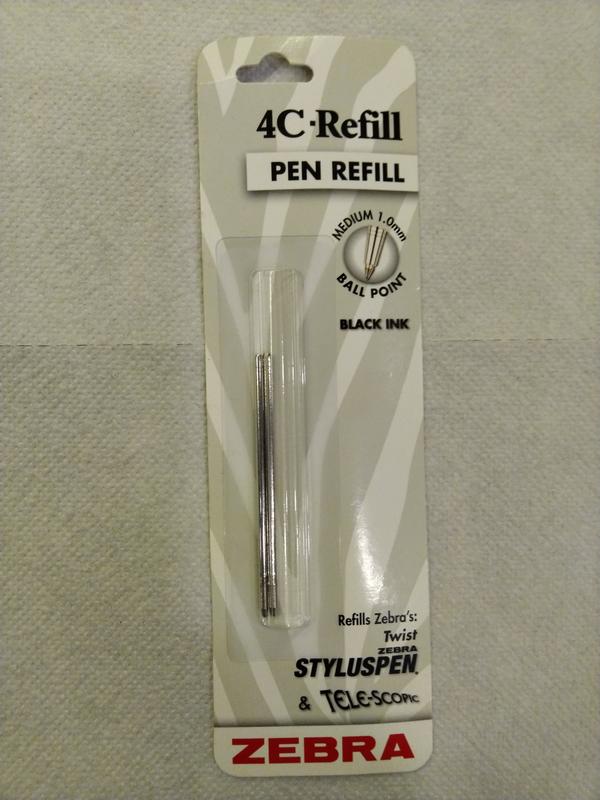 Стрижні для кулькової ручки zebra 4c-1.0 ballpoint pen refill — d1 — 1. ...