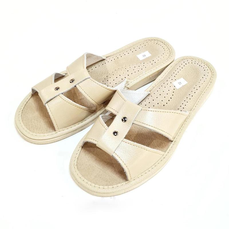 Жіночі шкіряні тапочки — ціна 260 грн у каталозі Капці Купити жіночі речі за доступною ціною на