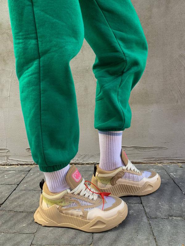 Off white odsy mono beige женские бежевые трендовые кроссовки офф вайт ...