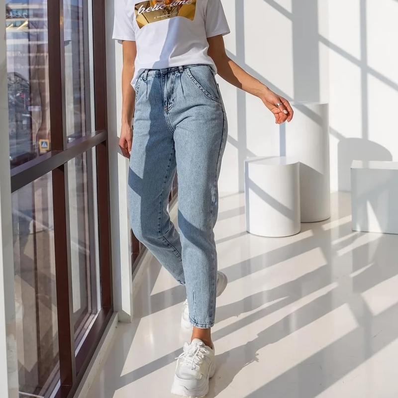 Джинси слоуч балони мом висока посадка — ціна 940 грн у каталозі Джинси