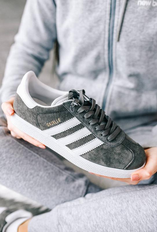 Скидка adidas gazelle gray женские замшевые кроссовки адидас газель ...