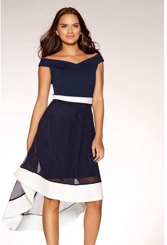 Плаття сукня міді Quiz плаття мдм з відкритими плечима — ціна 218 грн у каталозі Вечірні сукні