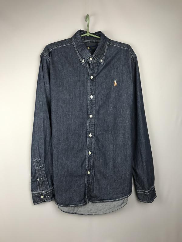 Джинсова рубашка polo ralph lauren оригінал поло ральф лорен slim fit ...