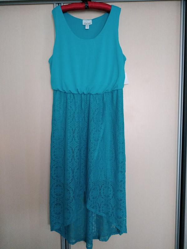 Плаття голубе — ціна 70 грн у каталозі Сукні міді Купити жіночі речі за доступною ціною на Шафі