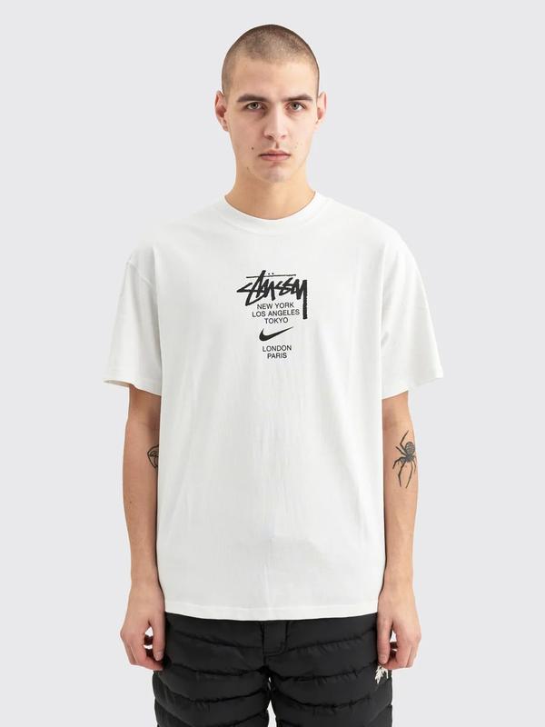 Белая футболка stussy x nike logo стасси / найк оригинальная бирка ...