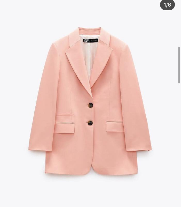 Пиджак блейзер жакет персиковый Zara оригинал — цена 2290 грн в каталоге Пиджаки и жакеты Купить