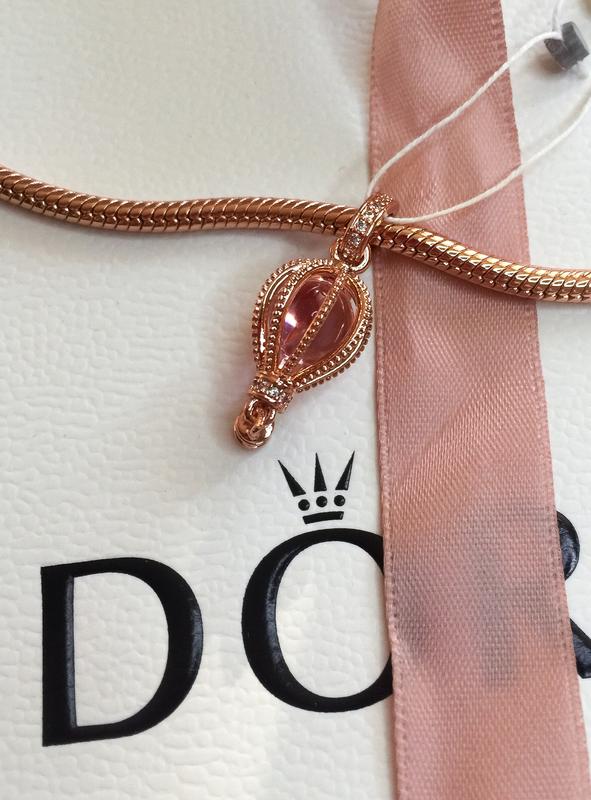 Серебряный шарм пандора 789434c01 подвеска розовый воздушный шар с ...