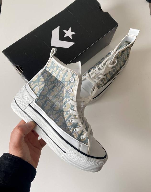 Converse x cr.dior logo , женские кеды конверс высокие, жіночі кеди ...