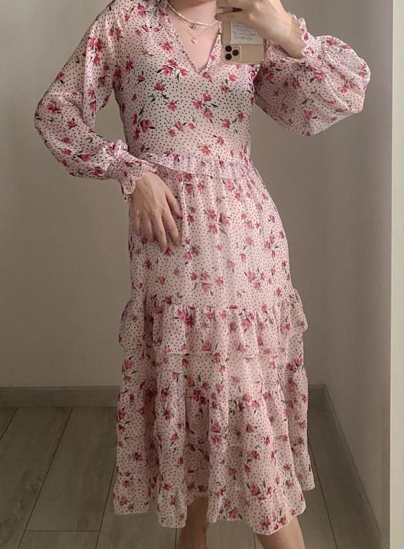 Квіткова сукня — ціна 200 грн у каталозі Сукні міді Купити жіночі речі за доступною ціною на