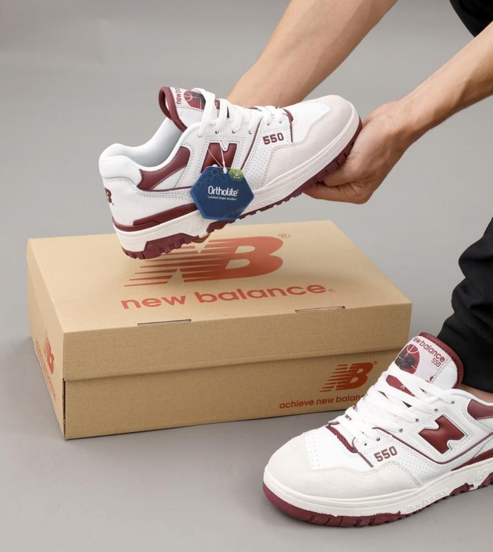 Женские кожаные кроссовки new balance 550 — цена 2860 грн в каталоге ...