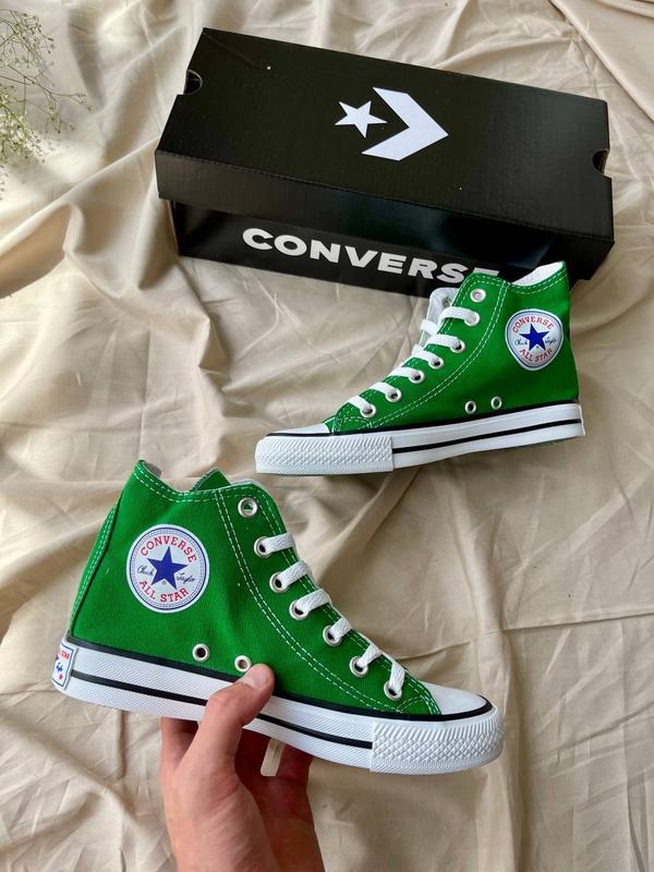 💚converse chuck taylor all star high green💚кеди конверс ол стар жіночі ...