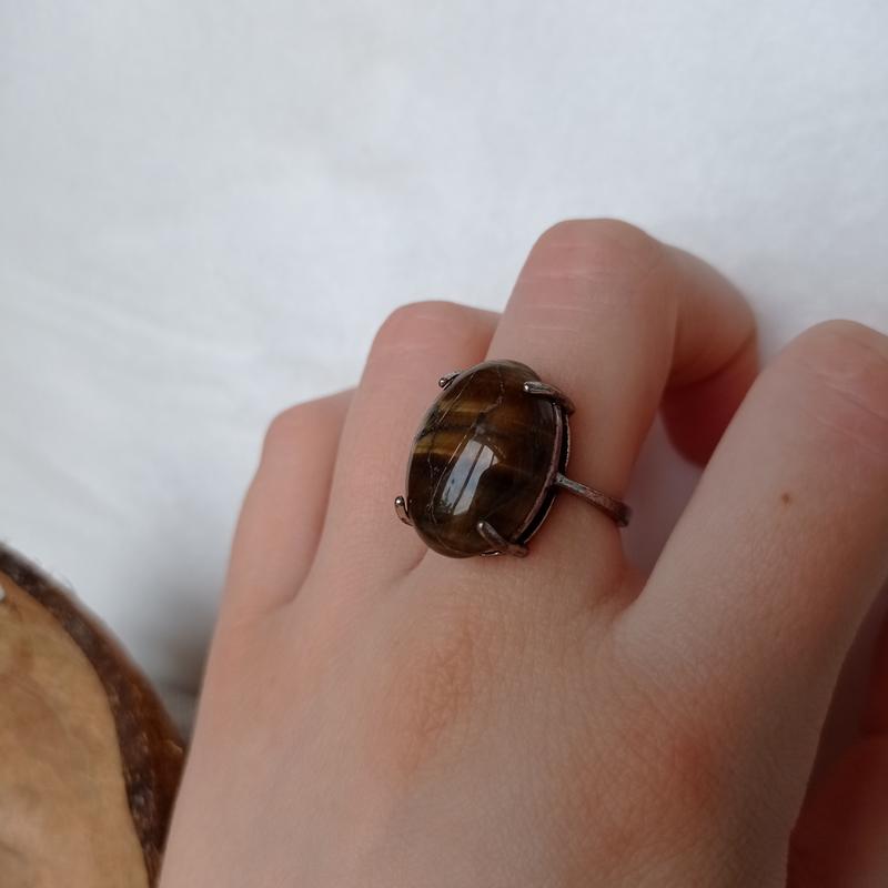 Перстень з тигровим оком — ціна 243 грн у каталозі Кільця і персні Купити аксесуари за доступною