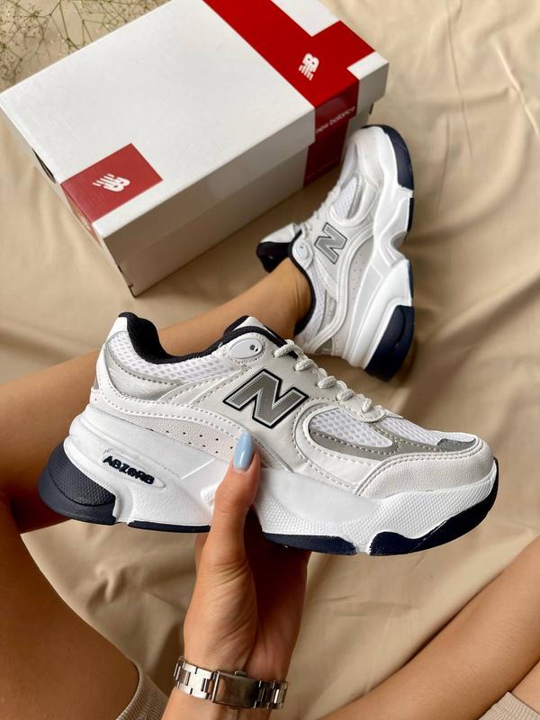 Жіночі стильні білі шкіряні кросівки new balance 990🆕кроссовки нью ...
