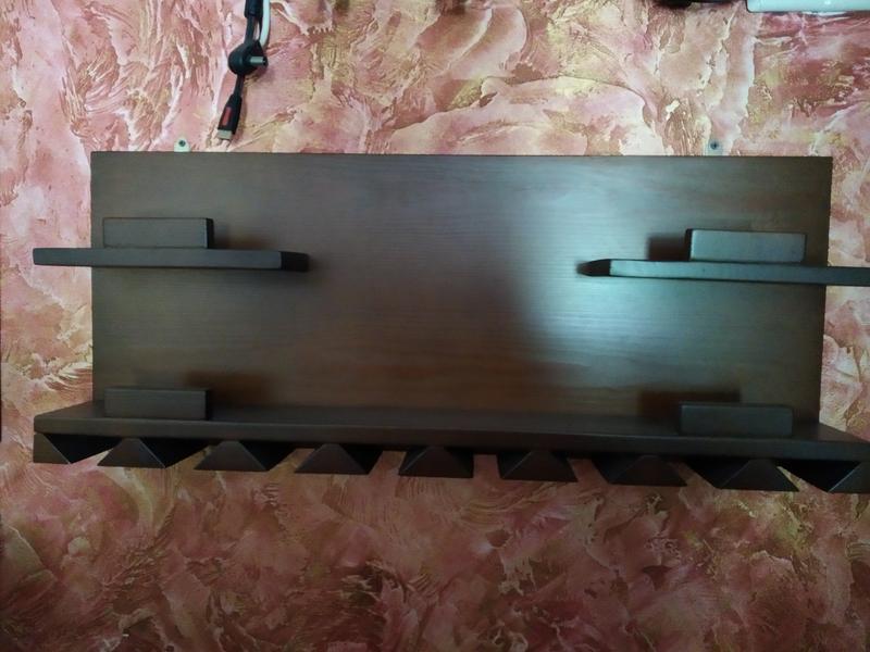 Поличка барна коричнева — ціна 1450 грн у каталозі Меблі для кухні Купити товари для дому та