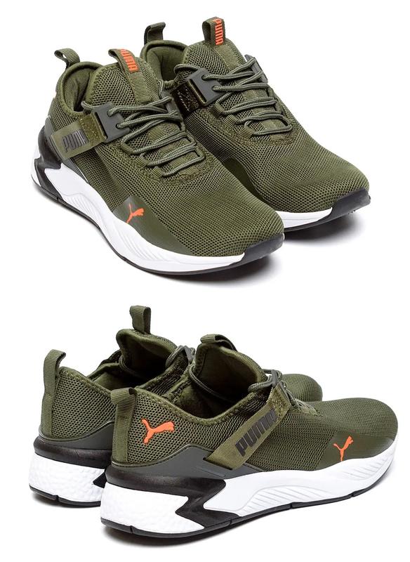 Мужские кроссовки сетка puma (пума) green, мужские туфли текстильные ...