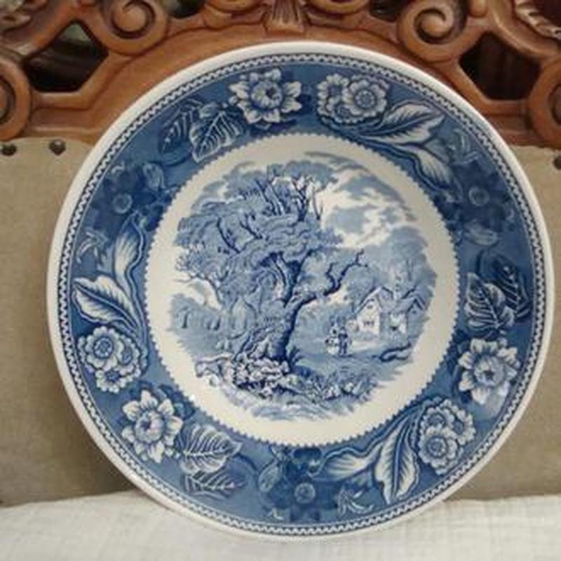 Гарний колекційний тарілка салатник кобальт англія №т116 — ціна 500 грн у каталозі Тарілки