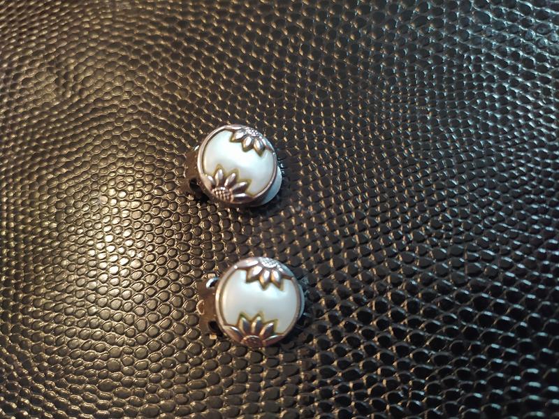 Кліпси вінтажні перламутрові — ціна 200 грн у каталозі Сережки Купити