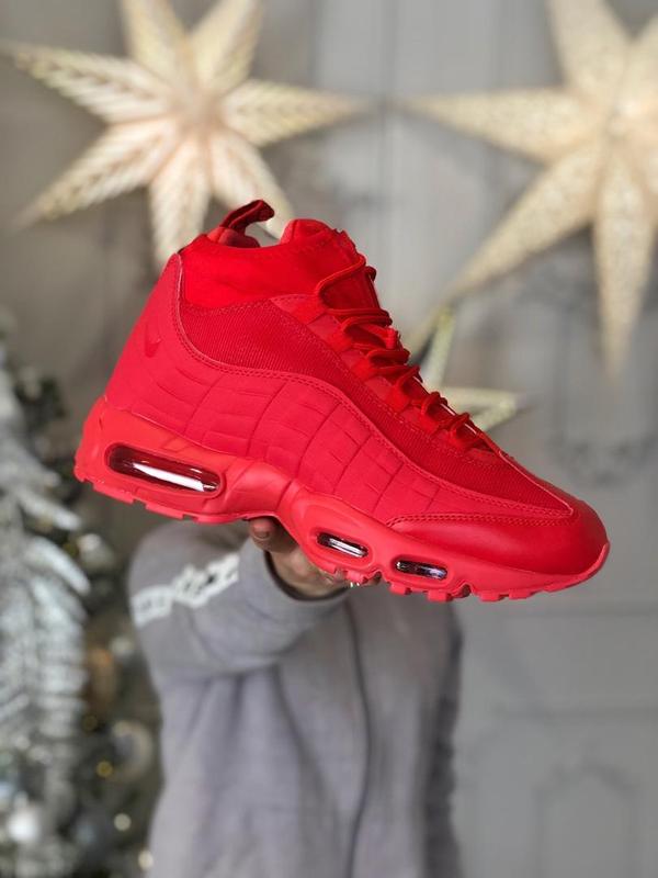 Nike air max 95 sneakerboot red мужские кроссовки красные/ найк аир ...