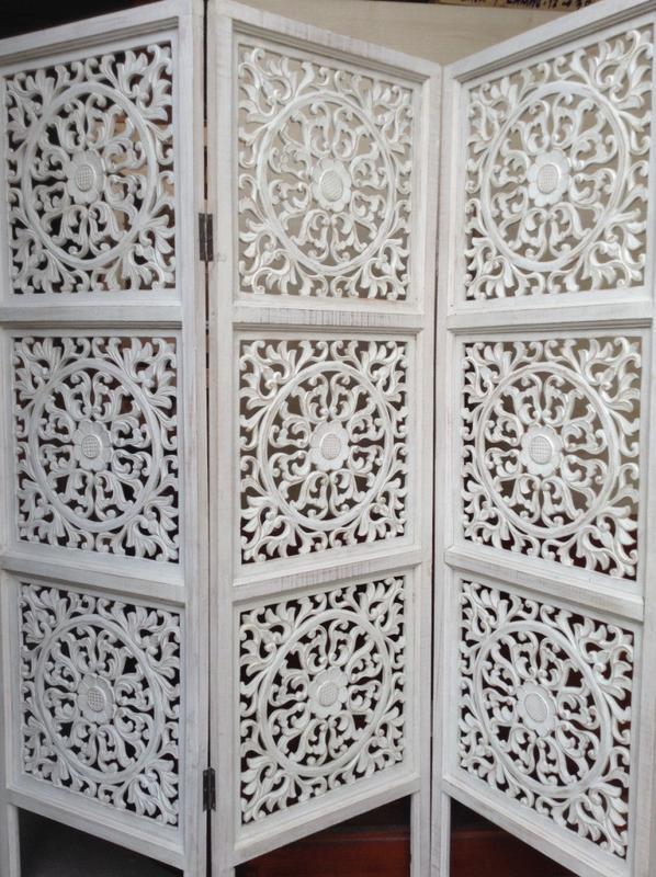 Ширма дерев яна різьблена тристулкова сонце висота 1 5м — ціна 22500 грн у каталозі Ширми