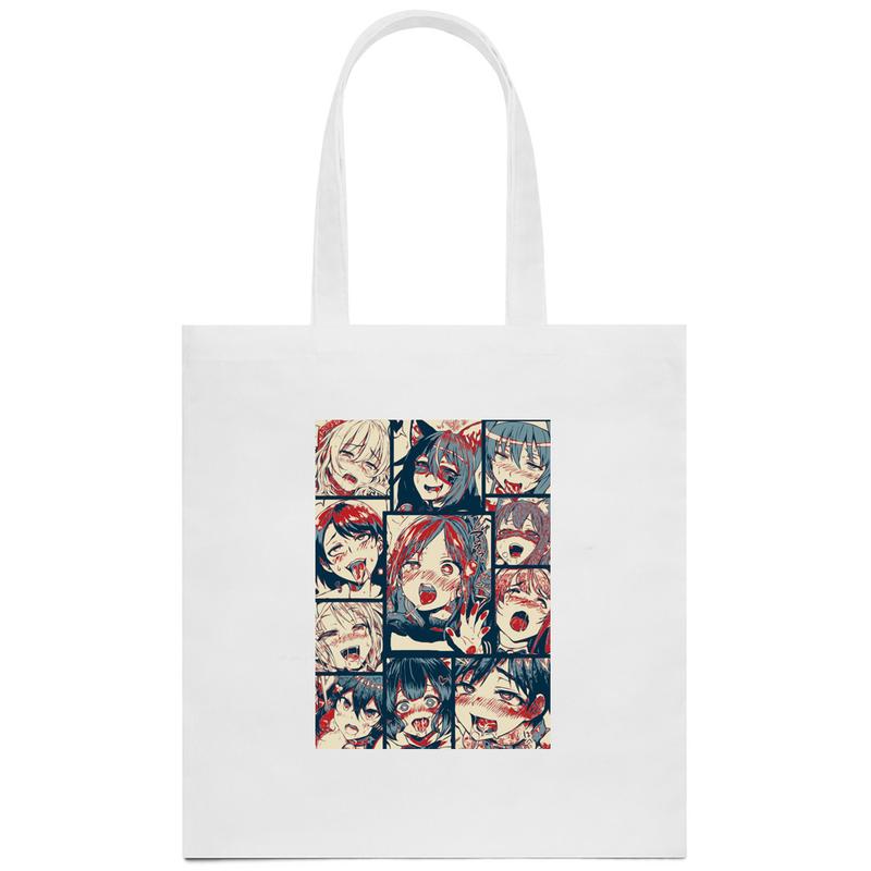 Шоппер эко сумка Ahegao Collage белый — ціна 350 грн у каталозі Господарські сумки Купити