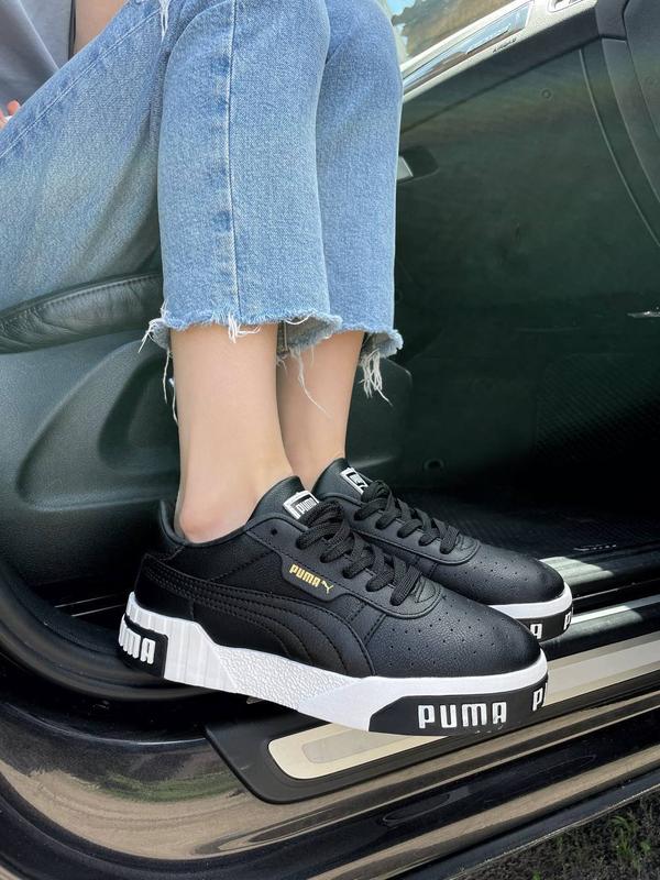 Кроссовки puma cali white black женские кожаные кроссовки пума ...