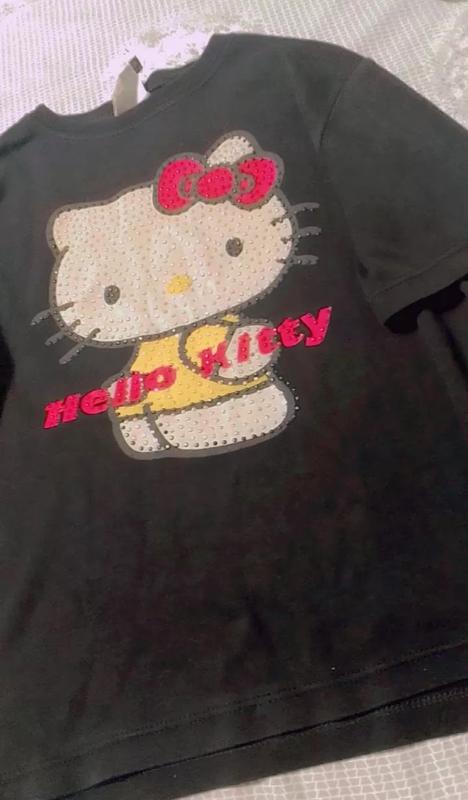 Футболка, кроп топ, хеллоу китти кити хелоу хэллоу хэлоу hello kitty ...