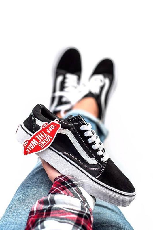 Кеди чоловічі vans old skool classic black white / мужские кеды ванс ...
