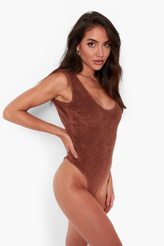 Плюшевий суцільний купальник, можна як боді тренд boohoo m — ціна 319 грн у каталозі Купальники ...