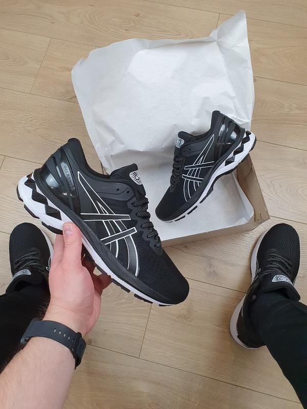 Кроссовки мужские черные с белым asics gel kayano. обувь летняя мужская ...