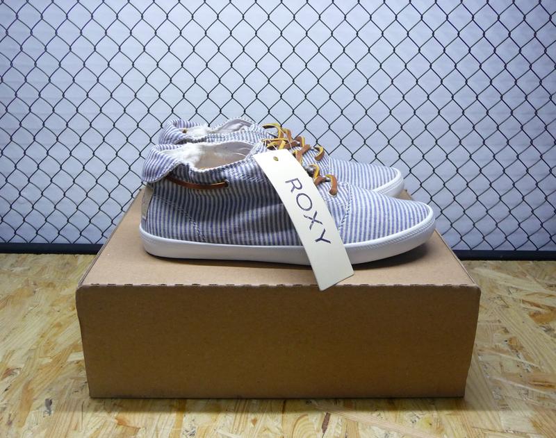 Кеди нові roxy size 38 \ 25см у смужечку оригінал синьо білі кросівки ...