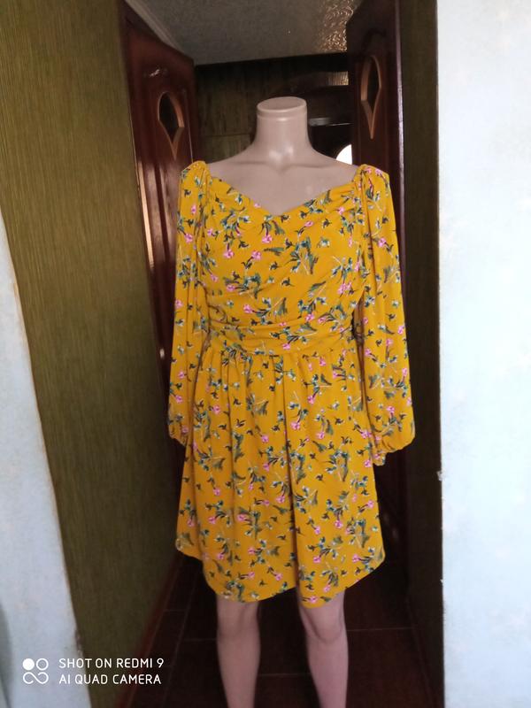 Шикарне плаття з широким рукавом — ціна 280 грн у каталозі Короткі сукні Купити жіночі речі за