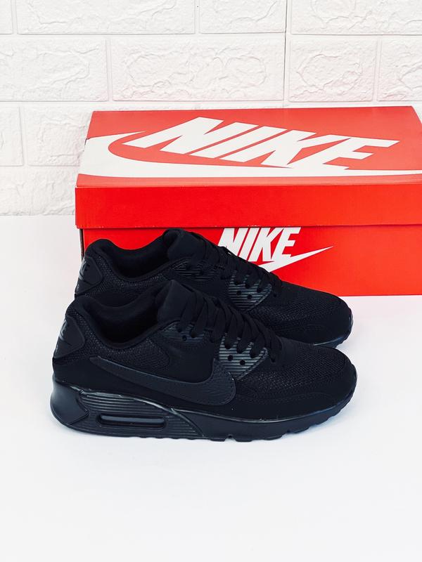 Кроссовки nike air max 90 black черные женские кросовки найк 90 унисекс ...