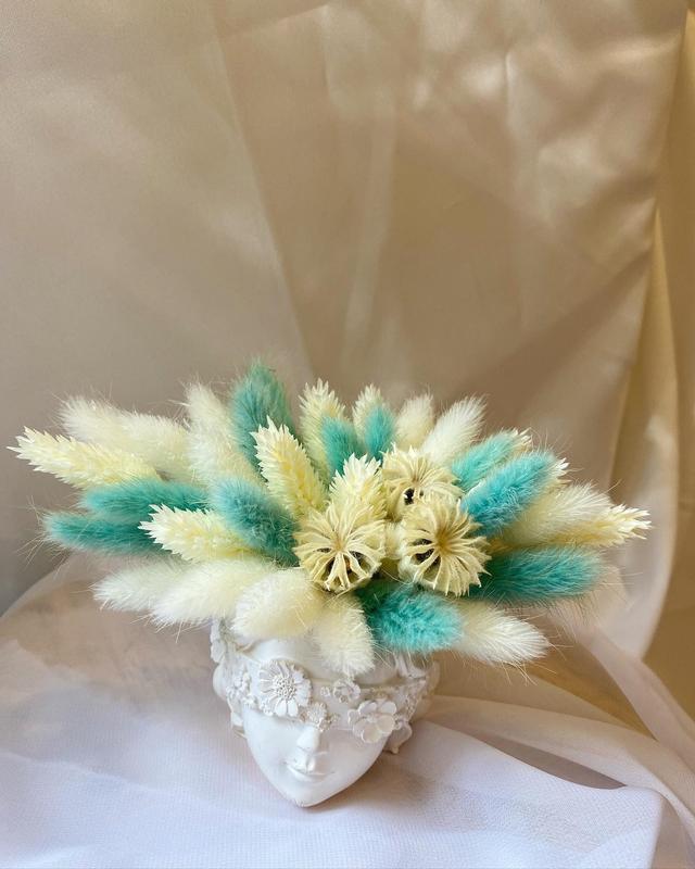 Кашпо композиція сухоцвіт — ціна 400 грн у каталозі Штучні квіти Купити товари для дому та