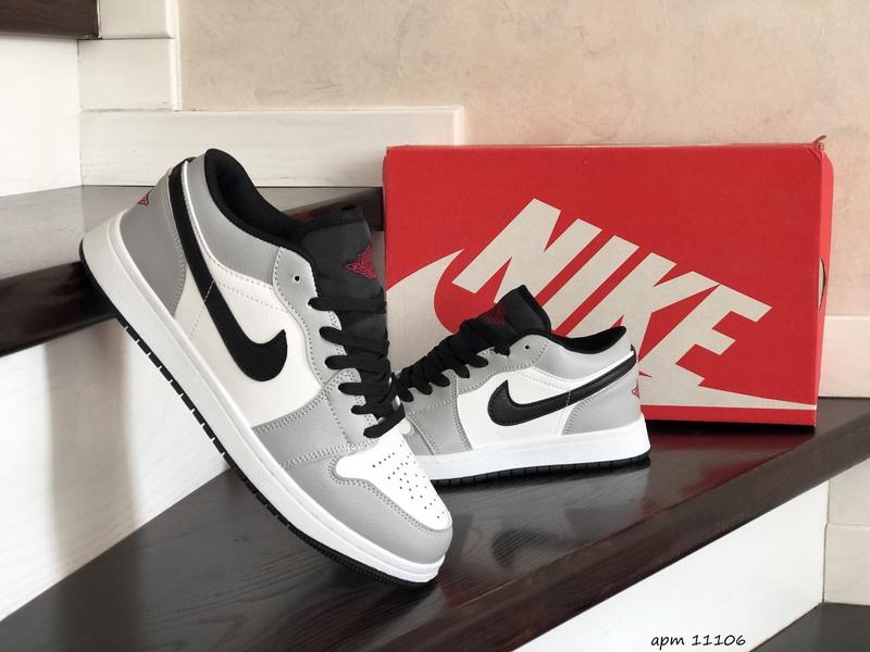 Женские кожаные кроссовки nike air jordan 1 low найк джордан низкие ...