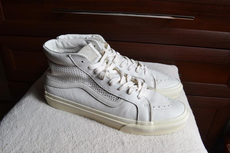 Vans sk-8 hi кожаные белые кеды с перфорацией оригинал унисекс — цена ...