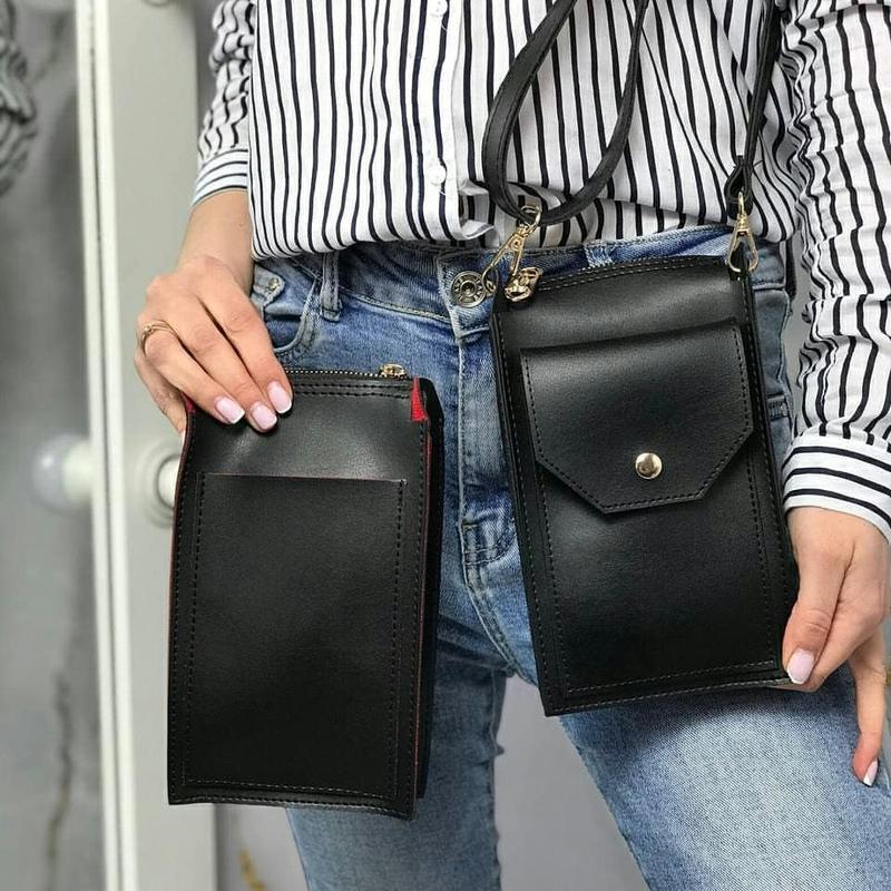 Сумочка маленька чорна червона — цена 250 грн в каталоге Клатчи Купить аксессуары по доступной