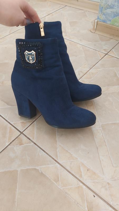 Ботильйони темно сині — ціна 400 грн у каталозі Ботильйони Купити жіночі речі за доступною ціною