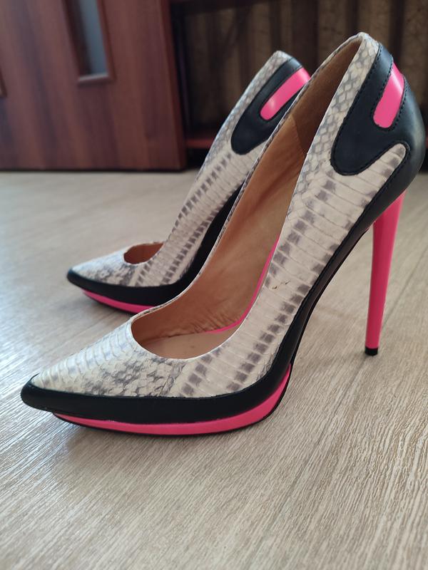 Кожаные туфли под рептилию Lamb 25см — цена 700 грн в каталоге Туфли Купить женские вещи по