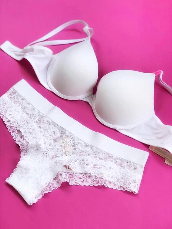 Комплект белья victoria’s secret бюстгальтер пушап и трусики виктория ...
