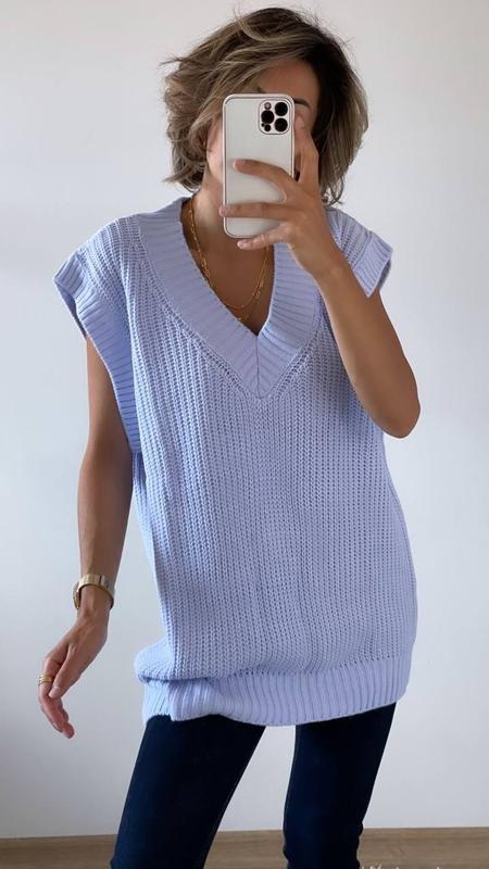 Жилетка оверсайз — ціна 960 грн у каталозі Жилетки Купити жіночі речі за доступною ціною на Шафі