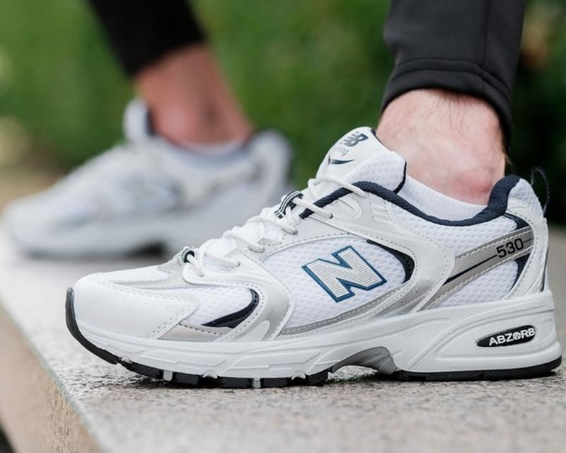 New balance 530 white silver, кроссовки нб 530 демисезонные, кросівки ...