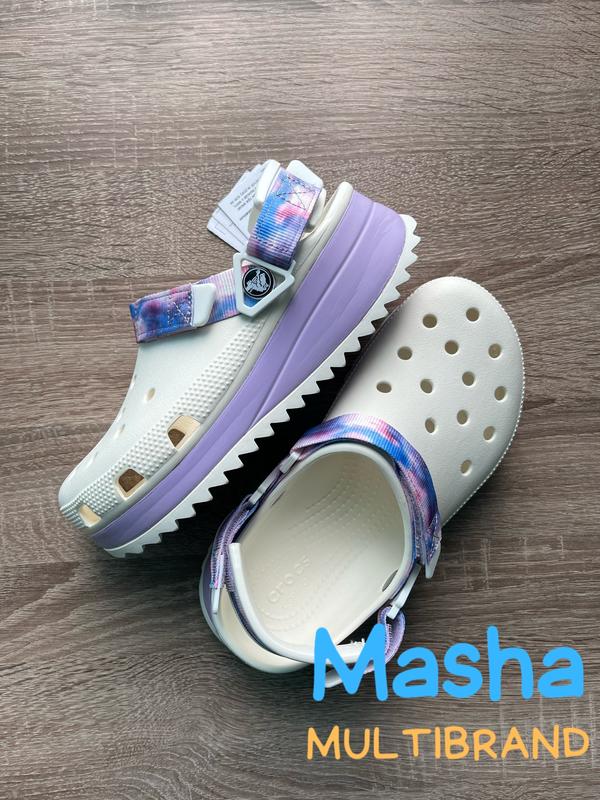 Slides CROCS Classic Tie Dye 205453 White Multi crocs classic hiker clog 2020