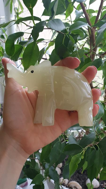 Статуэтка слон оникс натуральный камень на удачу — цена 290 грн в каталоге Статуэтки Купить