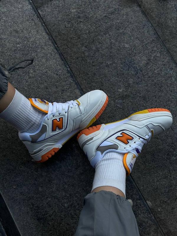 New balance 550 vibrante orange кожаные женские кроссовки нб 550 — цена ...