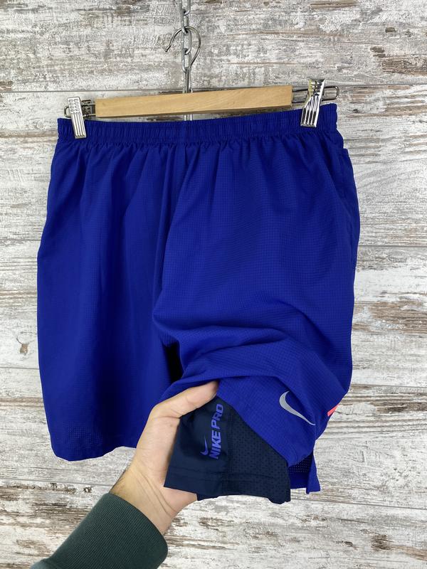 Мужские спортивные шорты с лосинами nike swoosh dri fit pro combat ...