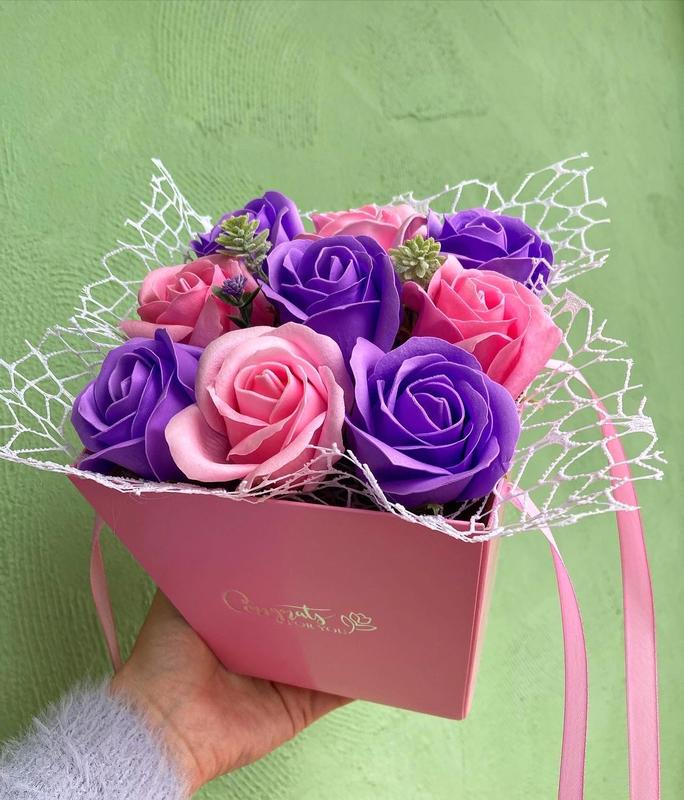 🌸цветы из мыла, оригинальный подарок девушке, маме, сестре, подруге ...