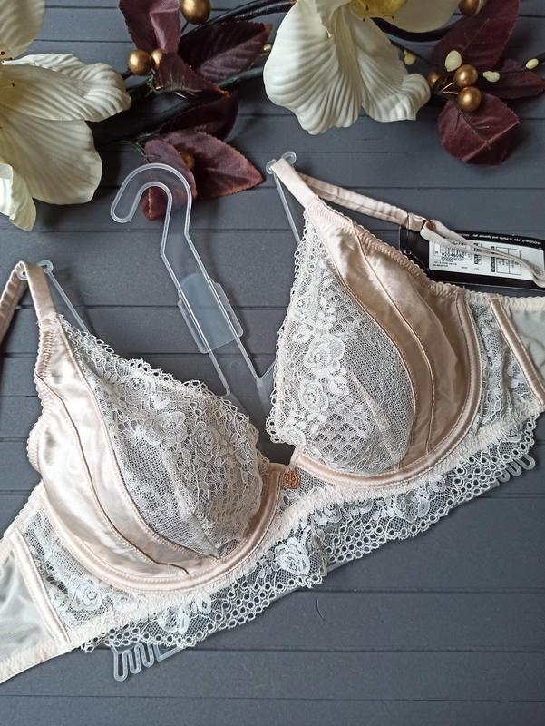 Бюстгальтер - натуральний шовк і мереживо з м'якою чашкою 30dd/65e ...